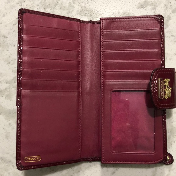 Coach | Bags | Coach Wallet Raspberry Color 3 Card Slots | Poshmark